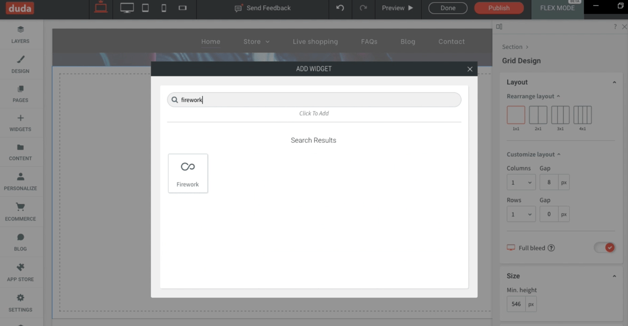 Integrate Firework with Duda
